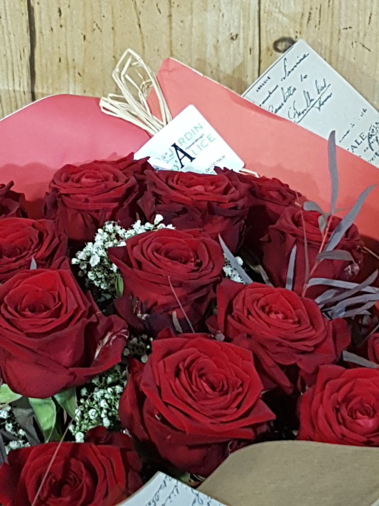 Bouquet de roses rouges – Jardin d'Alice